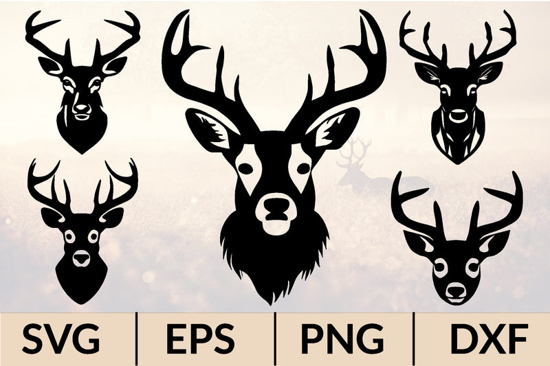 Deer laser cut SVG bundle - So Fontsy