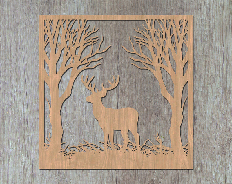 Deer Laser SVG Cut File, Deer Hunting SVG, Deer Glowforge File, Buck ...