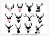 Deer monogram svg, Deer svg bundle, Antler Monogram SVG, Antler Decal ...