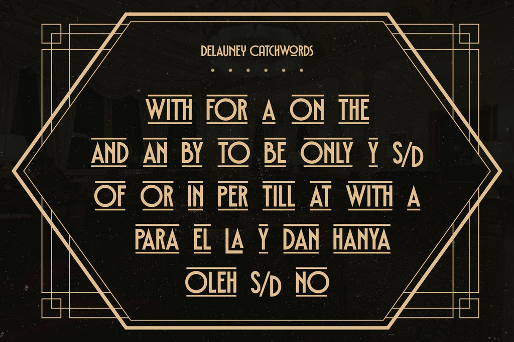 Delauney - Art Deco Font - So Fontsy