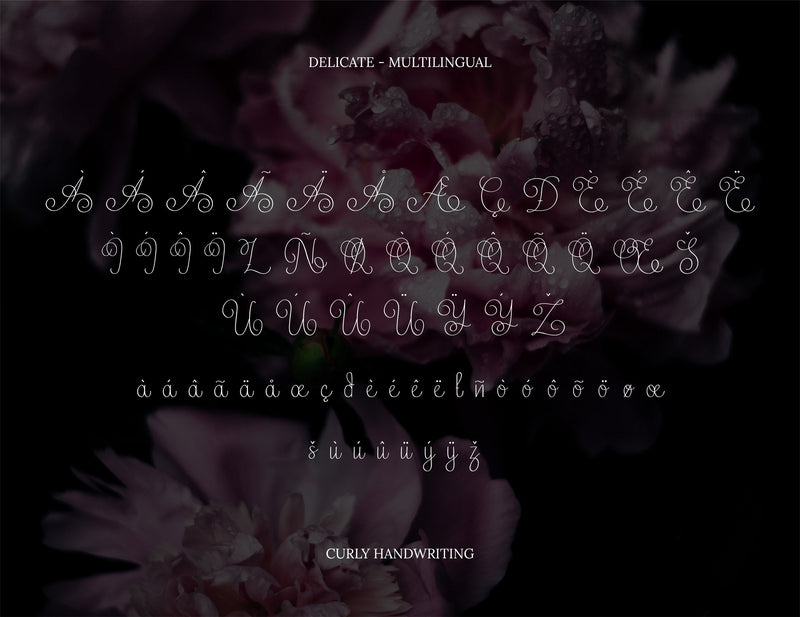 Delicate Curly Handwriting - So Fontsy