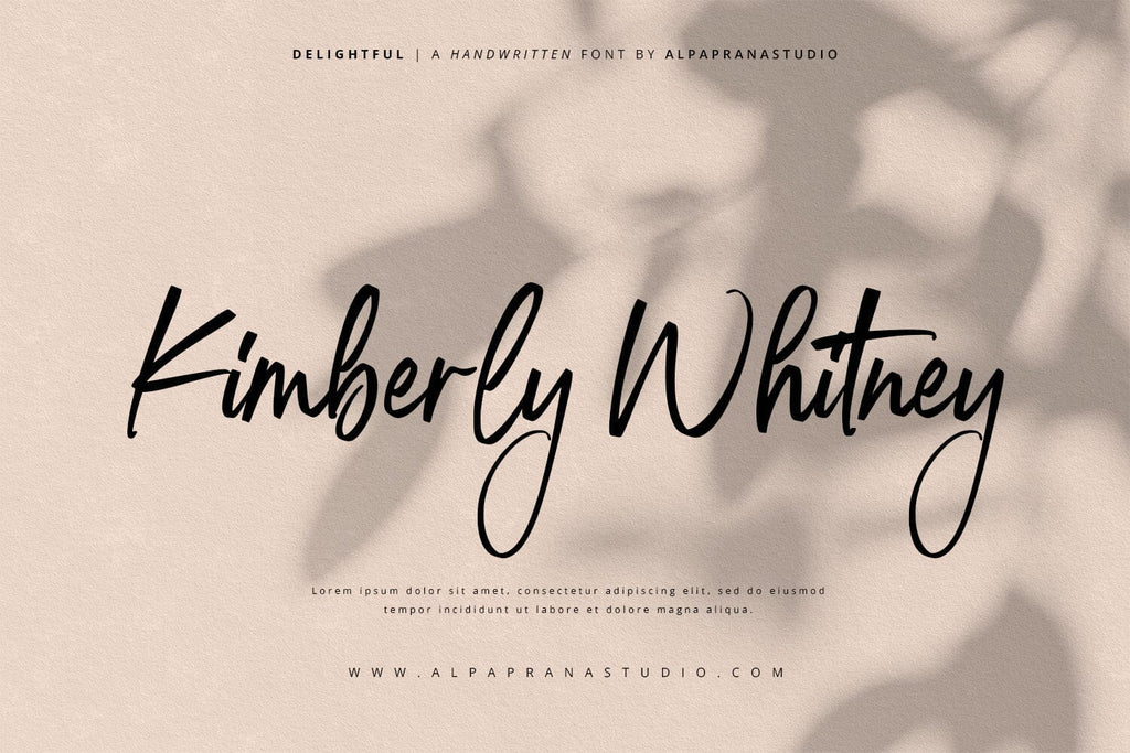 Delightful - Handwritten Font - So Fontsy