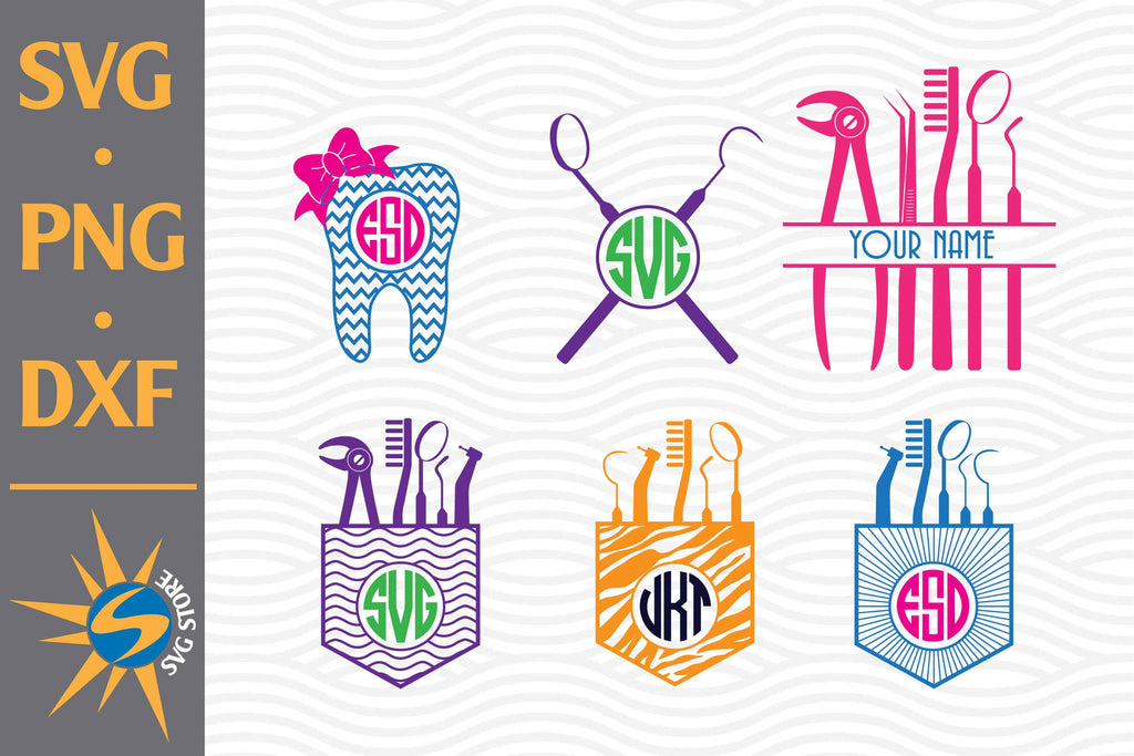 Dentist Monogram SVG, PNG, DXF Digital Files Include - So Fontsy