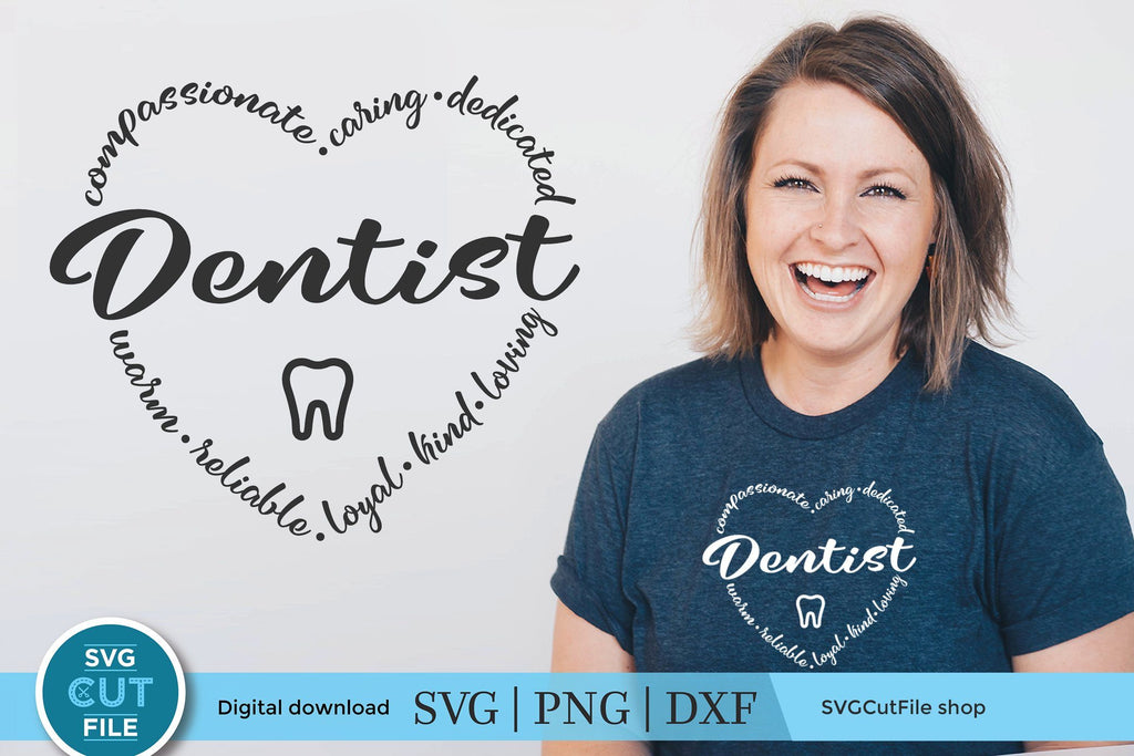 Dentist svg - A dentist svg with heart file - So Fontsy