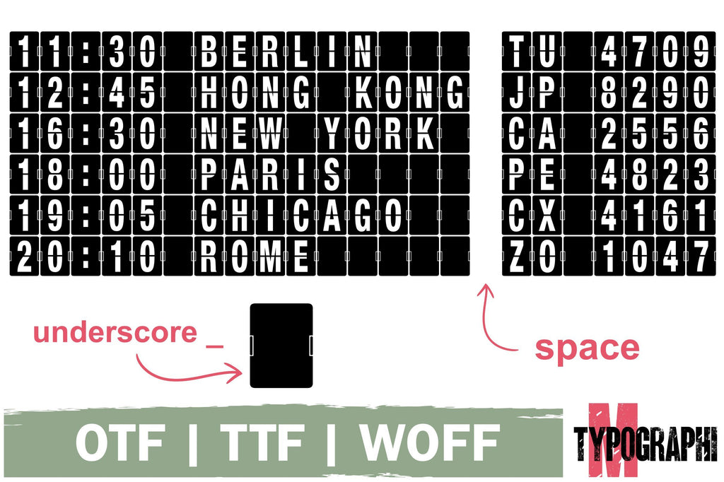 Destination | Airport Board Font - So Fontsy