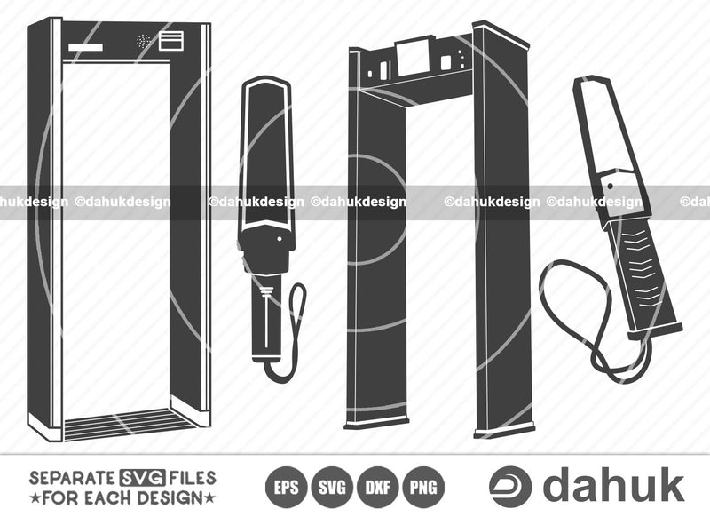 Detector SVG, Full Body Metal Detector svg, Metal Detector svg, Full ...
