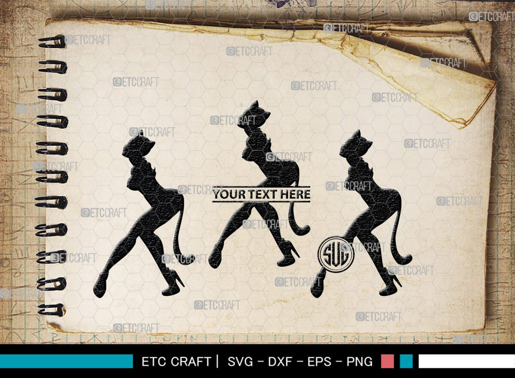 Devil Woman Striptease Monogram, Devil Woman Striptease Silhouette, Devil Woman Striptease SVG ...