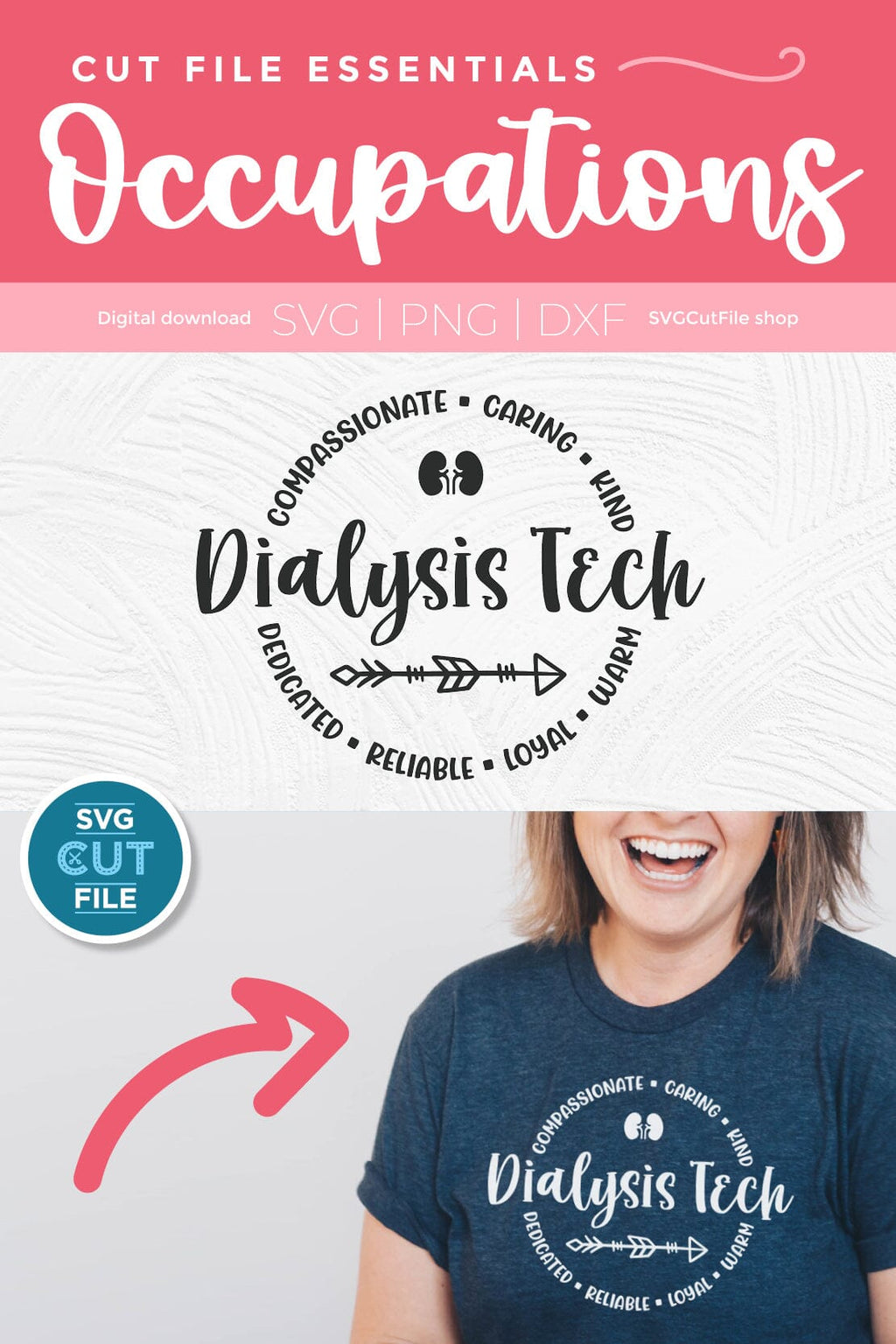 Dialysis Tech SVG with Round Circle - So Fontsy