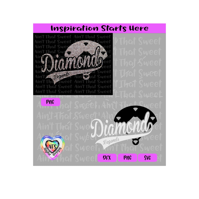 Diamond Legends | Baseball Diamond - Transparent PNG SVG DXF ...