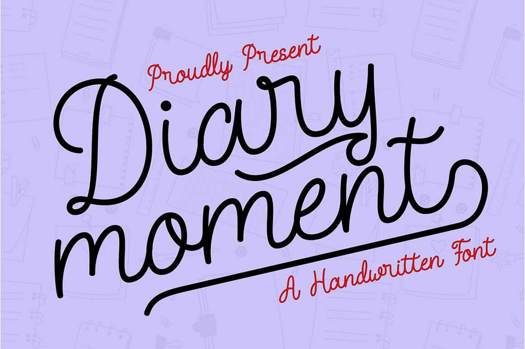 Diary Moment Font - So Fontsy