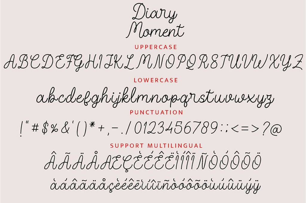 Diary Moment Font - So Fontsy
