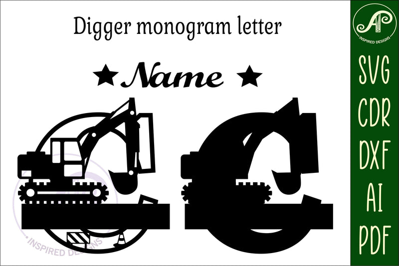 Digger Capital Monogram Letter C SVG - So Fontsy