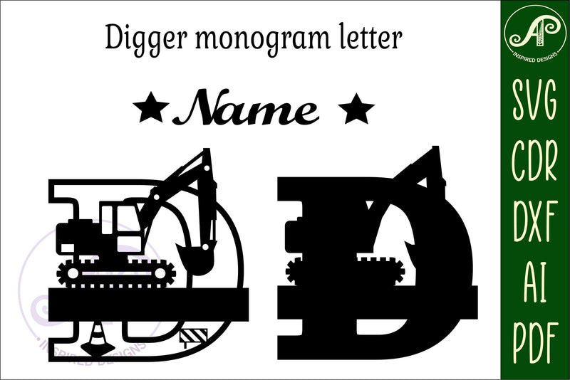 Digger Capital Monogram Letter D SVG - So Fontsy