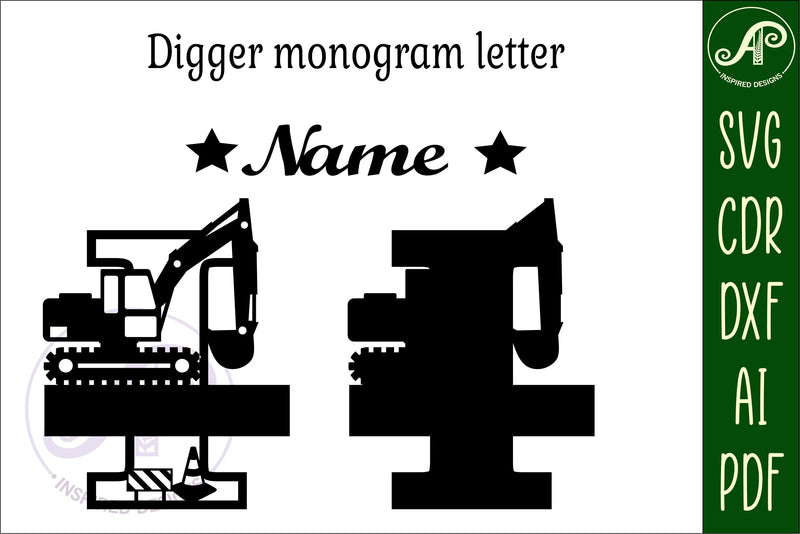 Digger Capital Monogram Letter I SVG - So Fontsy