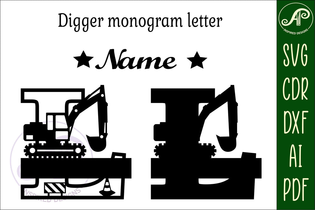 Digger Capital Monogram Letter L SVG - So Fontsy