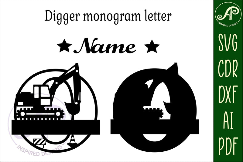 Digger Capital Monogram Letter O SVG - So Fontsy
