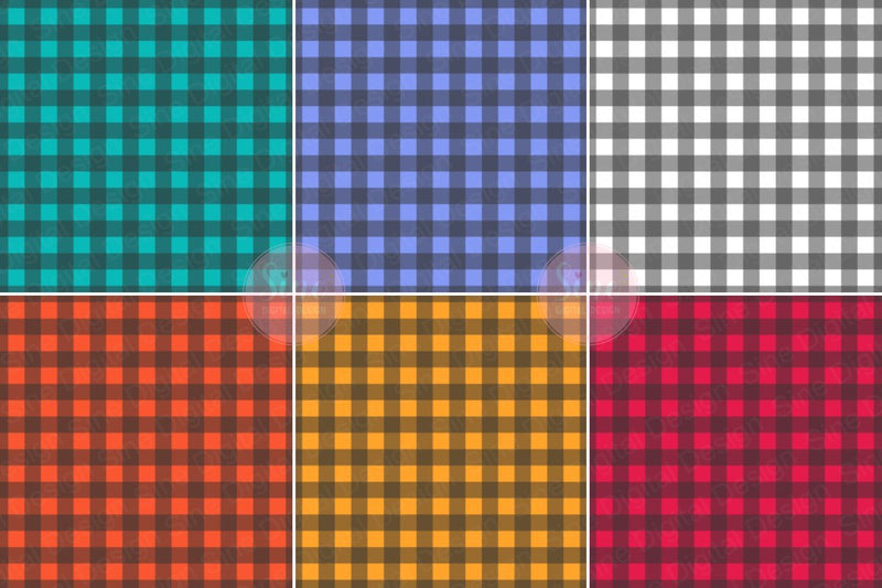 Digital Paper - Buffalo Plaid Pattern Seamless Backgrounds Pack - So Fontsy