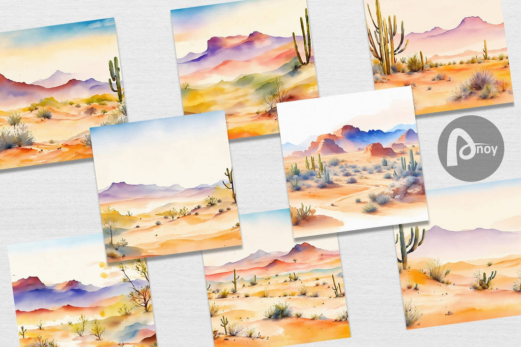 Digital Paper Desert Landscape - So Fontsy