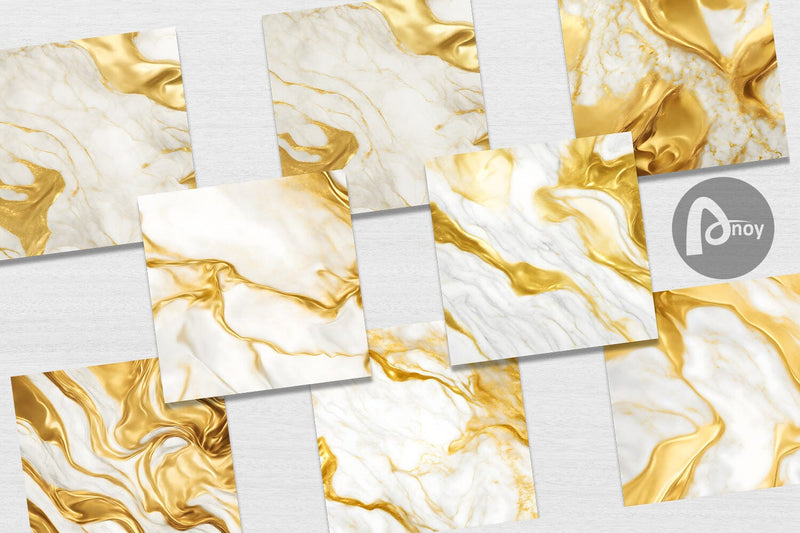 Digital Paper Gold Marble Textures - So Fontsy