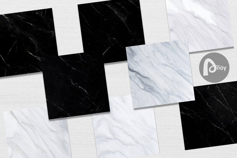 Digital Paper Marble Texture Black White - So Fontsy