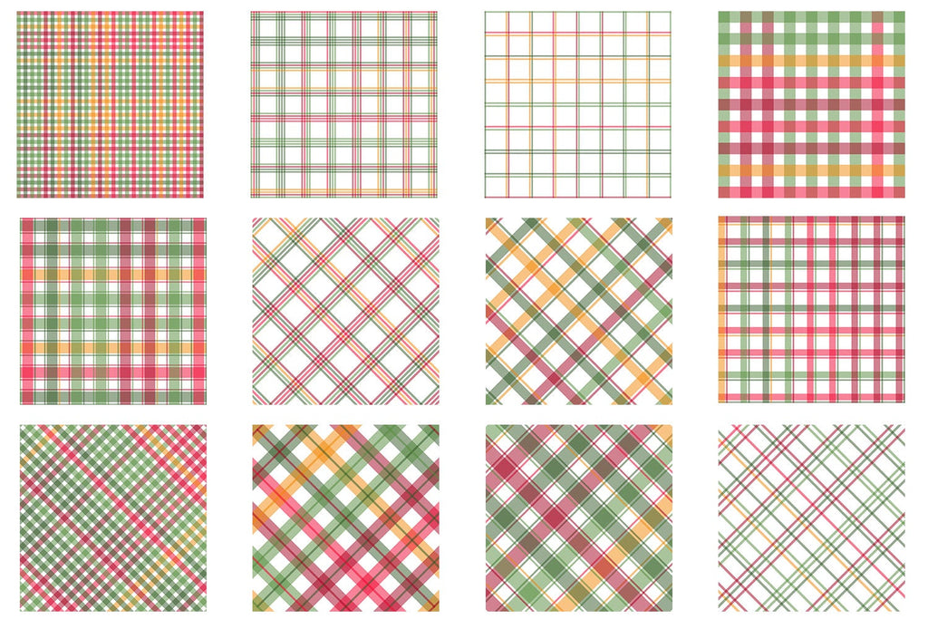 Digital Paper plaid christmas background - So Fontsy