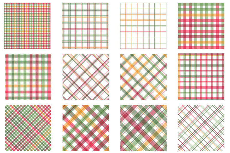 Digital Paper plaid christmas background - So Fontsy