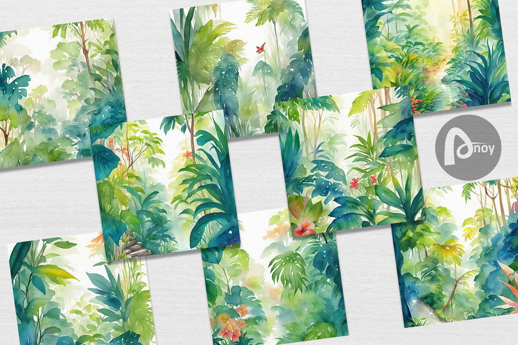 Digital Paper Tropical Rainforests - So Fontsy