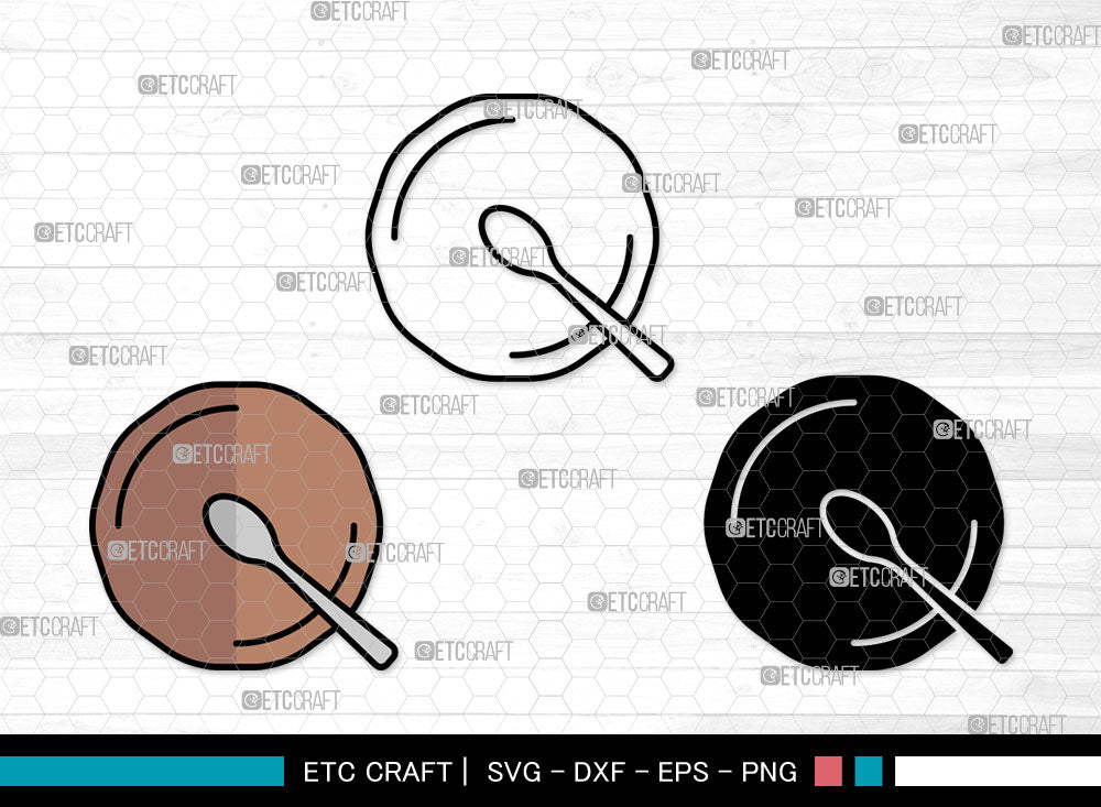 Dinner Plate Icons Color, Dinner Plate Svg, Plate Svg, Dinner Plates ...