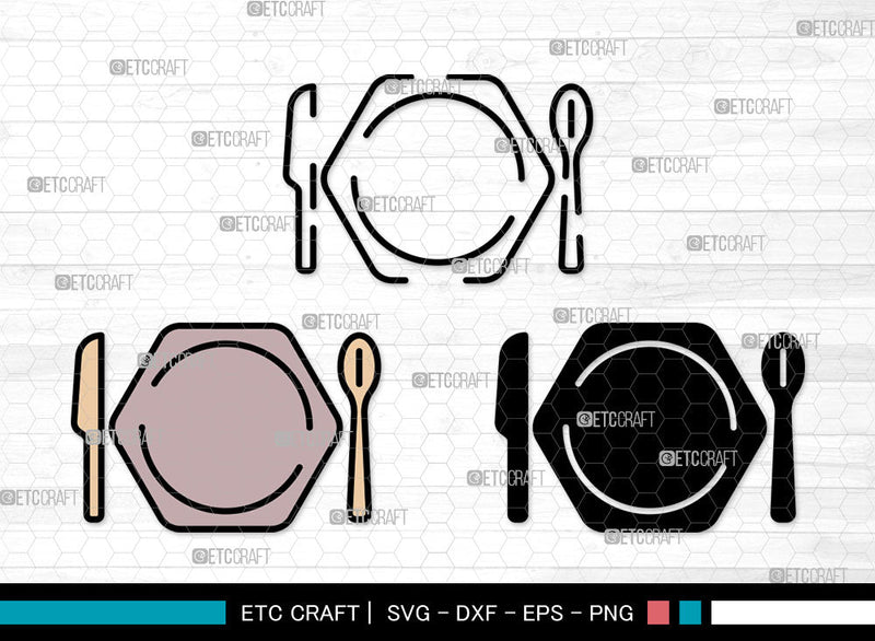 Dinner Plate Icons Color, Dinner Plate Svg, Plate Svg, Dinner Plates ...