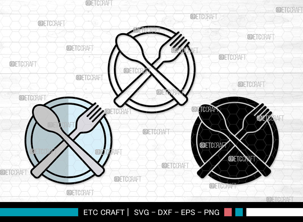 Dinner Plate Icons Color, Dinner Plate Svg, Plate Svg, Dinner Plates ...