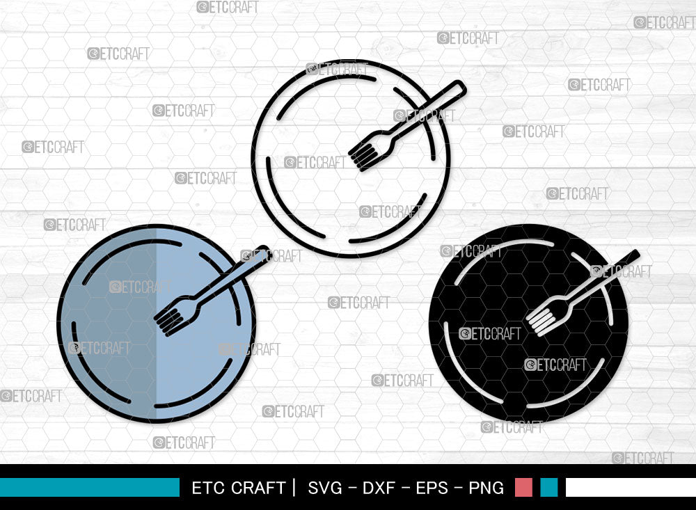 Dinner Plate Icons Color, Dinner Plate Svg, Plate Svg, Dinner Plates ...