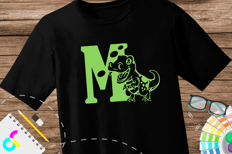 Dinosaur Alphabet letter M svg - So Fontsy