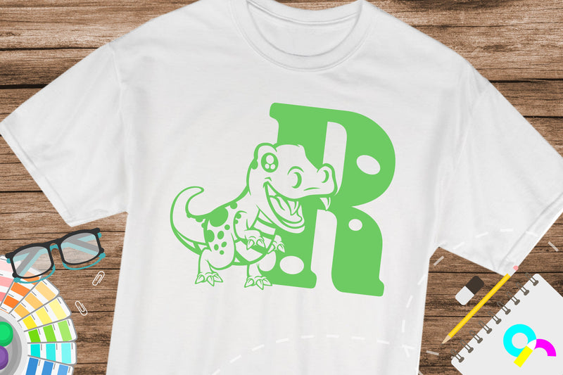 Dinosaur Alphabet letter R svg - So Fontsy