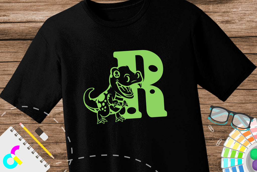 Dinosaur Alphabet letter R svg - So Fontsy