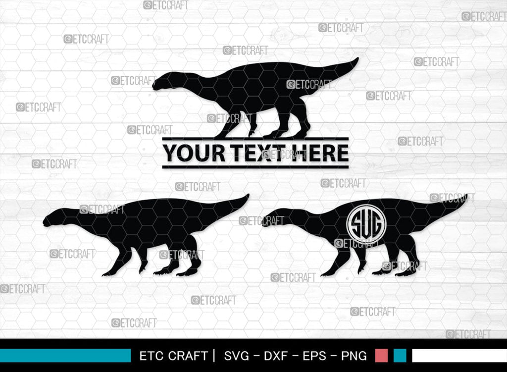 Dinosaur Monogram, Dinosaur Silhouette, Dinosaur SVG, Raptor Dinosaur ...