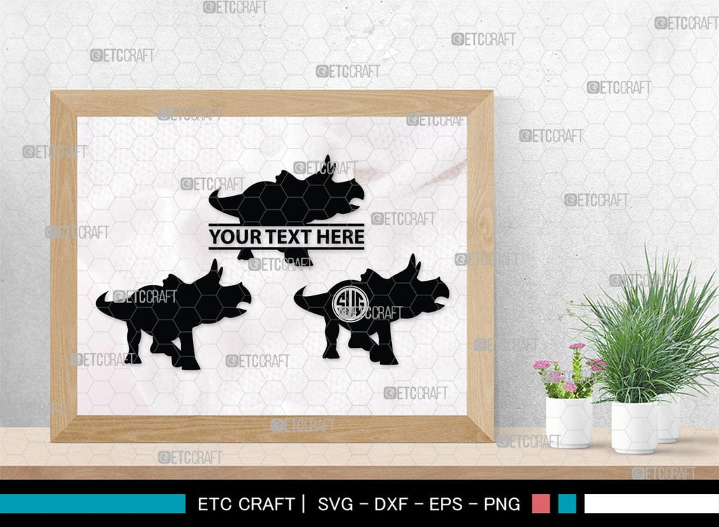 Dinosaur Monogram, Dinosaur Silhouette, Dinosaur SVG, Raptor Dinosaur ...