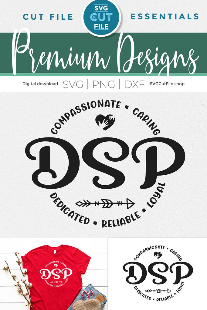 Direct support professional svg, a DSP svg heart for crafters - So Fontsy