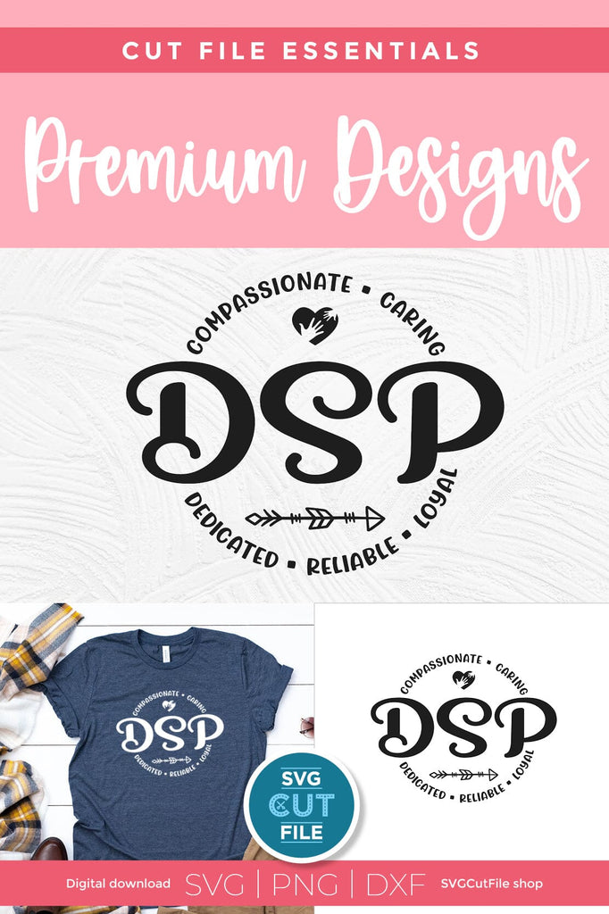 Direct support professional svg, a DSP svg heart for crafters - So Fontsy
