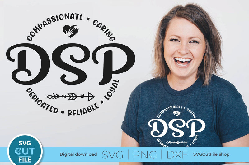 Direct support professional svg, a DSP svg heart for crafters - So Fontsy