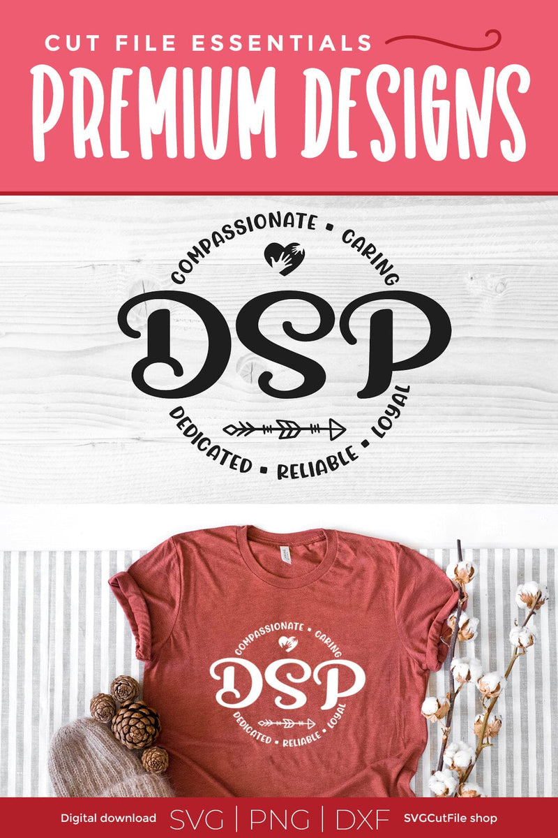 Direct support professional svg, a DSP svg heart for crafters - So Fontsy