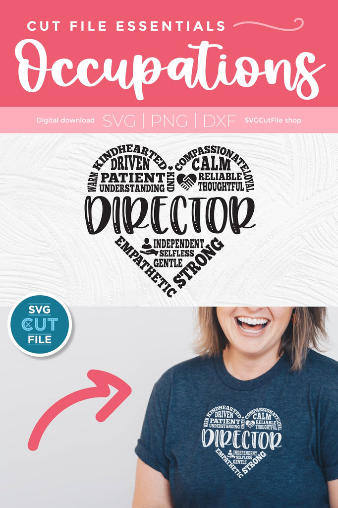 Director SVG for Cricut or Silhouette machines - So Fontsy