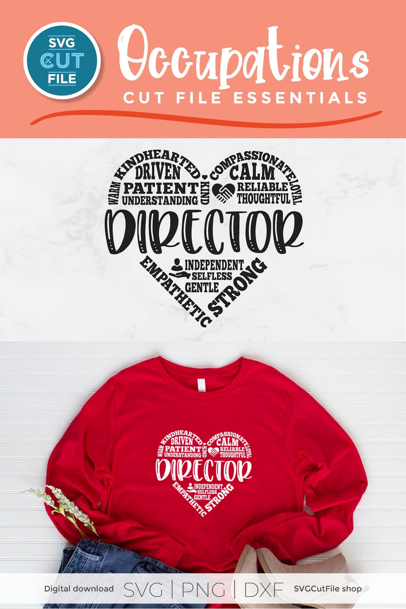 Director SVG for Cricut or Silhouette machines - So Fontsy
