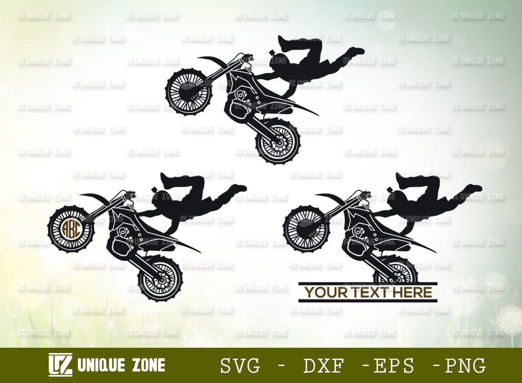 Dirt Bike Monogram SVG Cut File, Bike Svg, Dirt Bike Biker Svg ...