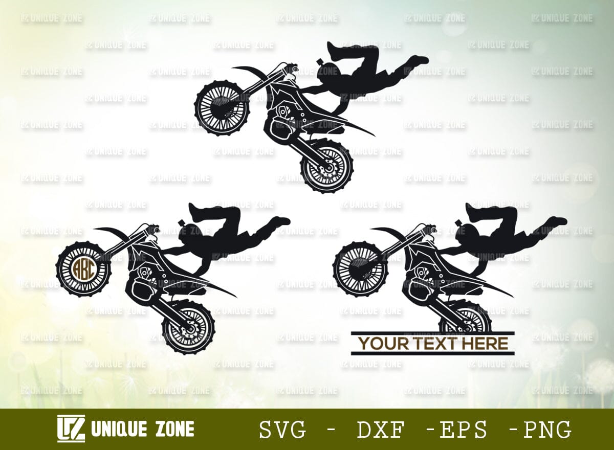 Dirt Bike Monogram SVG Cut File, Bike Svg, Dirt Bike Biker Svg ...
