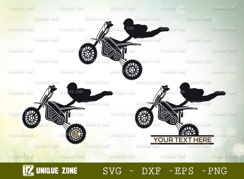 Dirt Bike Monogram SVG Cut File, Bike Svg, Dirt Bike Biker Svg ...