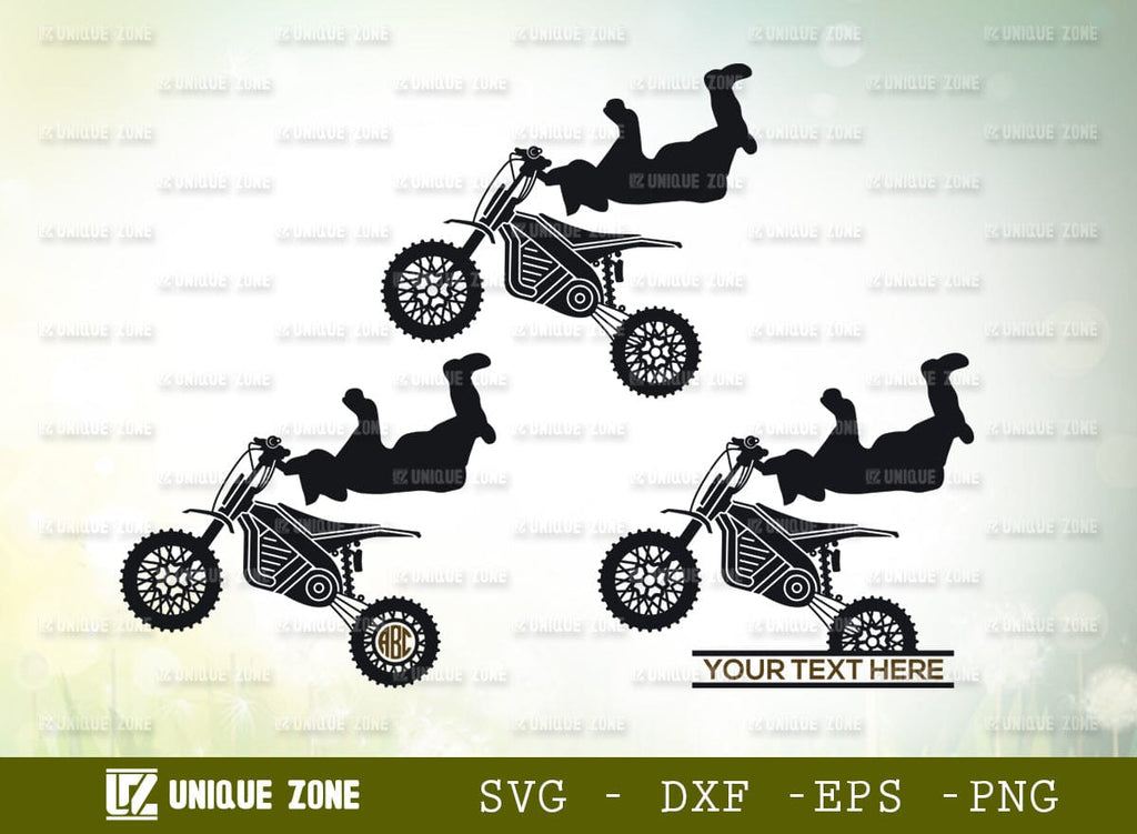 Dirt Bike Monogram SVG Cut File, Bike Svg, Dirt Bike Biker Svg ...