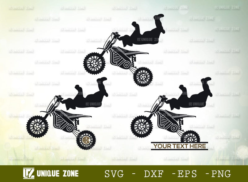 Dirt Bike Monogram SVG Cut File, Bike Svg, Dirt Bike Biker Svg ...