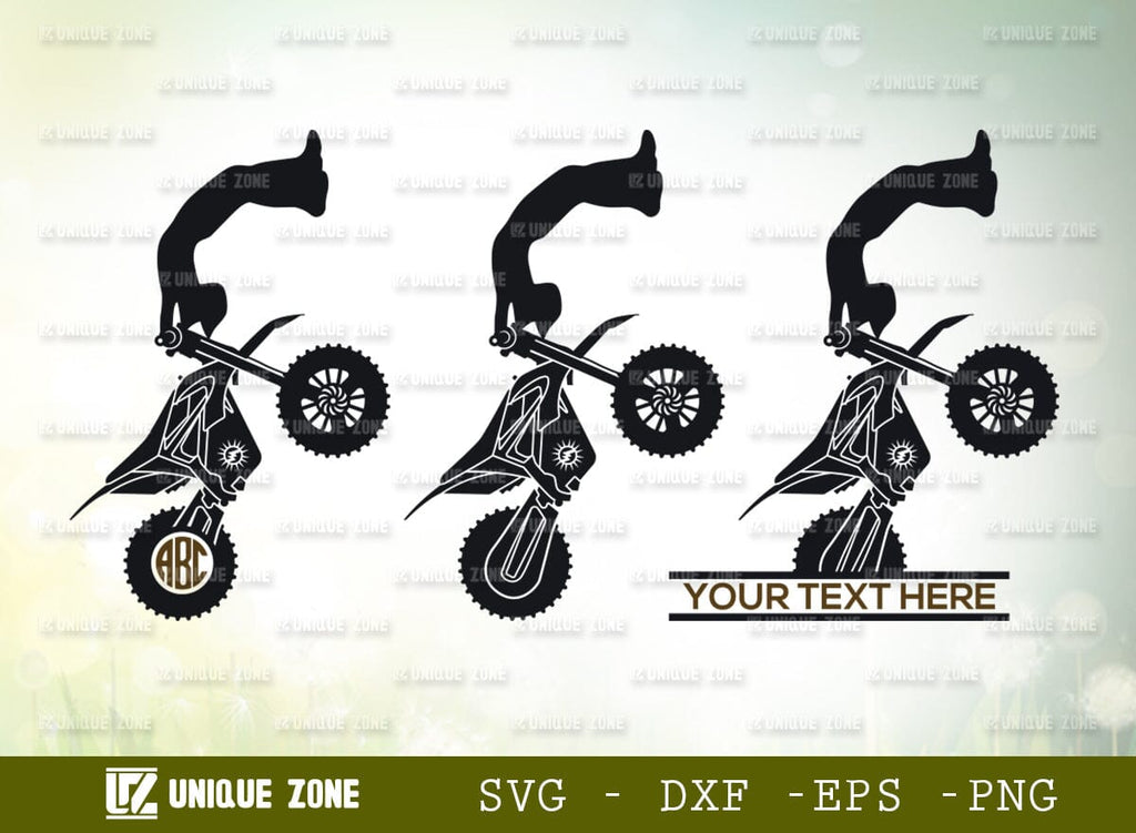 Dirt Bike Monogram SVG Cut File, Bike Svg, Dirt Bike Biker Svg ...
