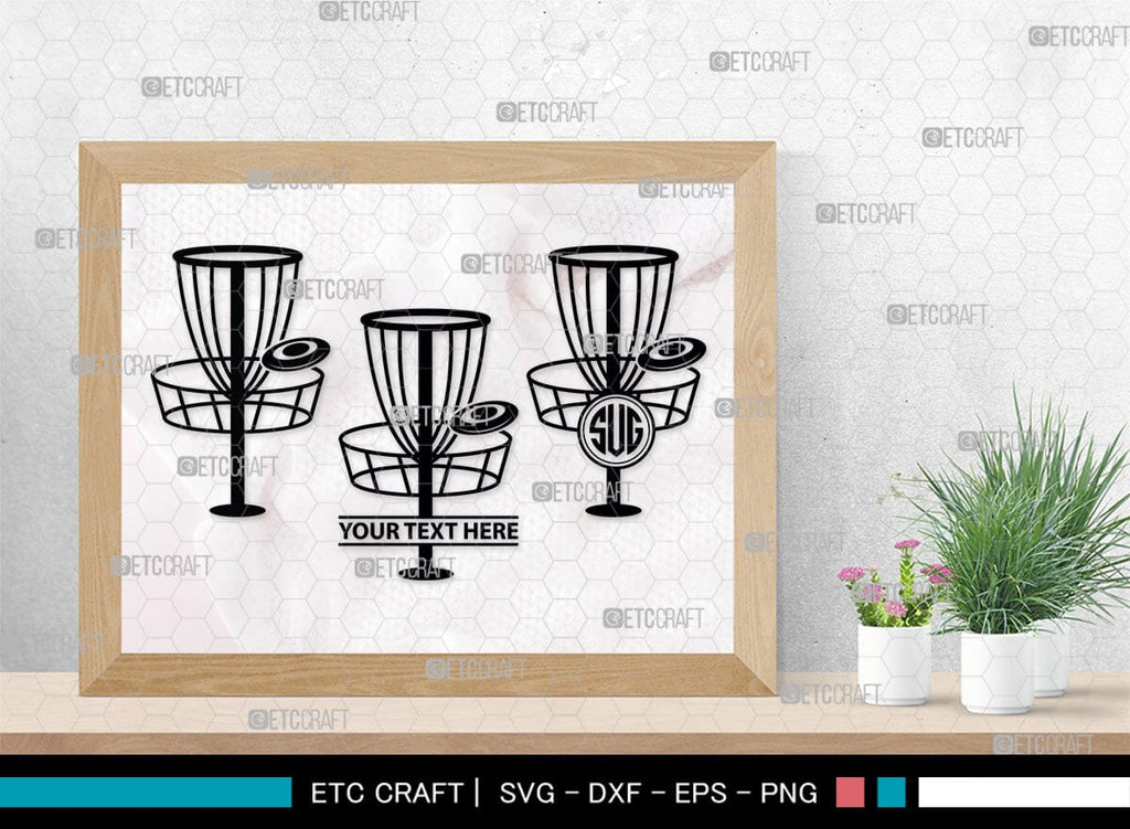 Disc Golf Monogram, Disc Golf Silhouette, Disc Golf SVG, Sports Svg ...