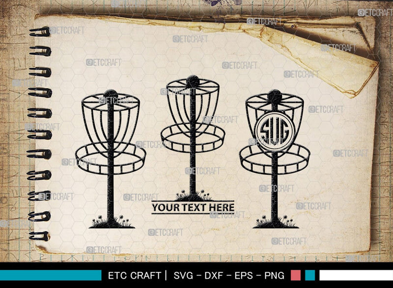 Disc Golf Monogram, Disc Golf Silhouette, Disc Golf SVG, Sports Svg ...
